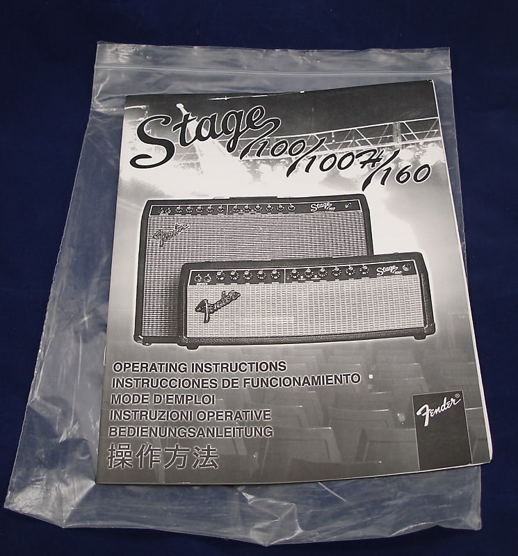 Fender Stage 100 Stage 100H Stage 160 Operating | Reverb UK