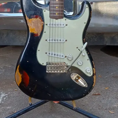 D'light Custom Guitars Stratocaster 2022 Reliced Black Over | Reverb