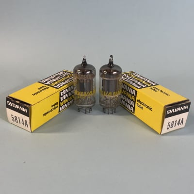 1961 Sylvania JHS-5814A 12AU7 ECC82 Tubes - Matched Pair | Reverb