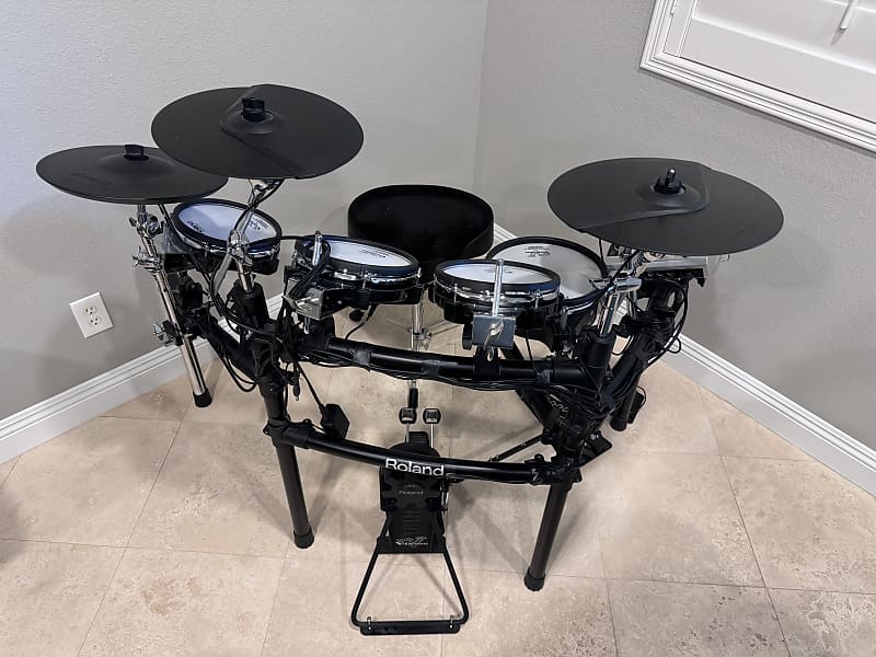 Roland TD9 KX2 V-drums kit with TD 9 module 2010 - White mesh | Reverb