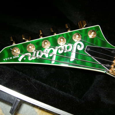 Jackson Explorer 1995-Jade transparent Green gold hardware , | Reverb