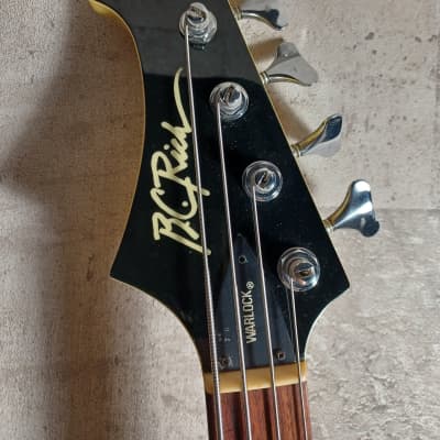 B.C. Rich Warlock Bass 80's NJ Series White Nikki Sixx Active | Reverb