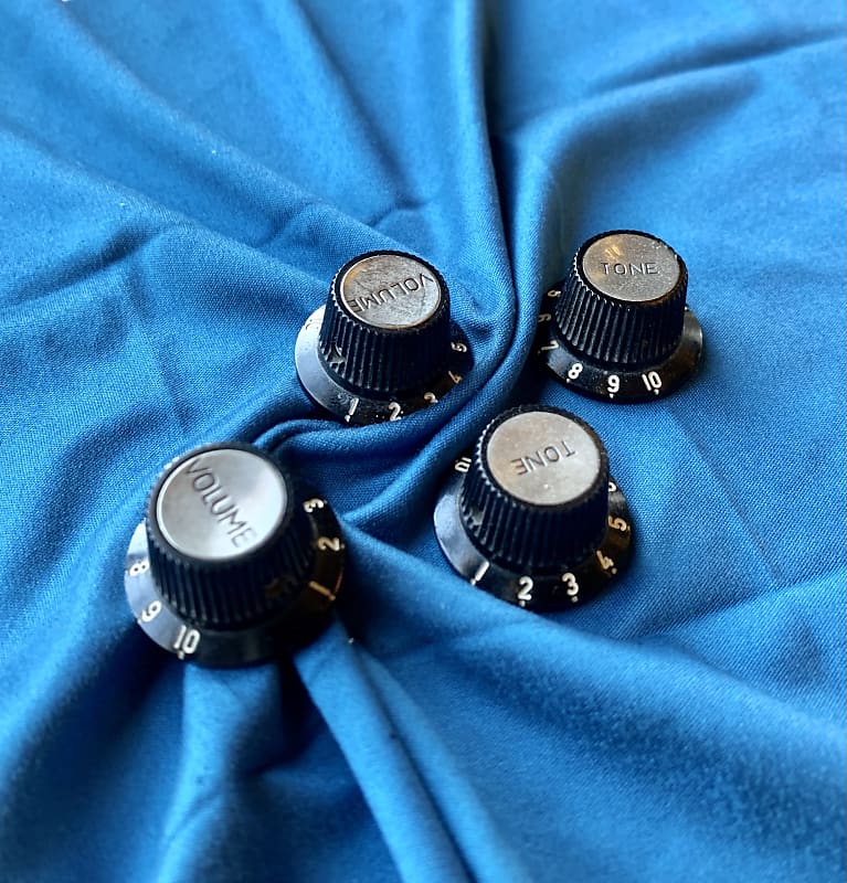Hofner Bass guitar knobs volume & tone c 1960 Black original | Reverb