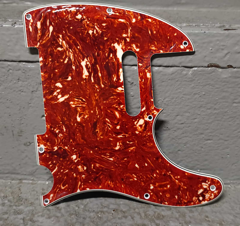 Pickguard Telecaster light tortoise type 60's 8 Hole - 3 plis | Reverb