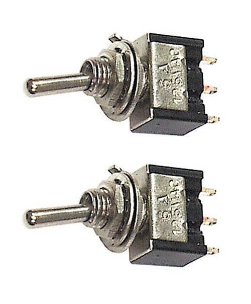 Pair Miniature SPDT Toggle Switches 2 Position ON-ON 25006 | Reverb