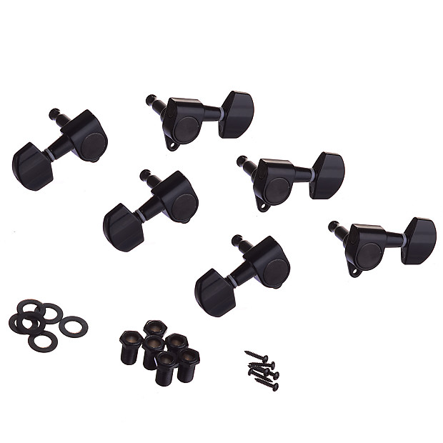 Black 3x3 Grover Style Guitar Tuning Machines | Reverb