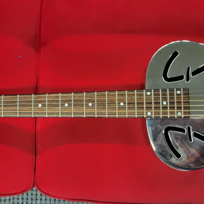 Fender FR-48 Steel Body Resonator 2005 Chrome | Reverb