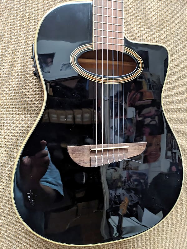 Eko NXT Nylon CW EQ Acoustic Guitar, Black, G03 Pickup, Great | Reverb
