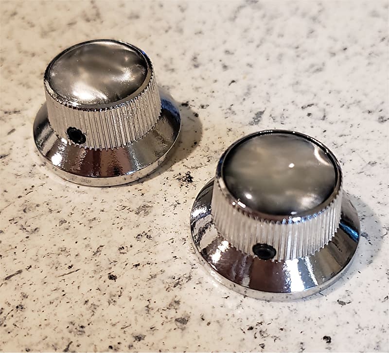 Gray pearl knobs X 2 by Dillion | Reverb