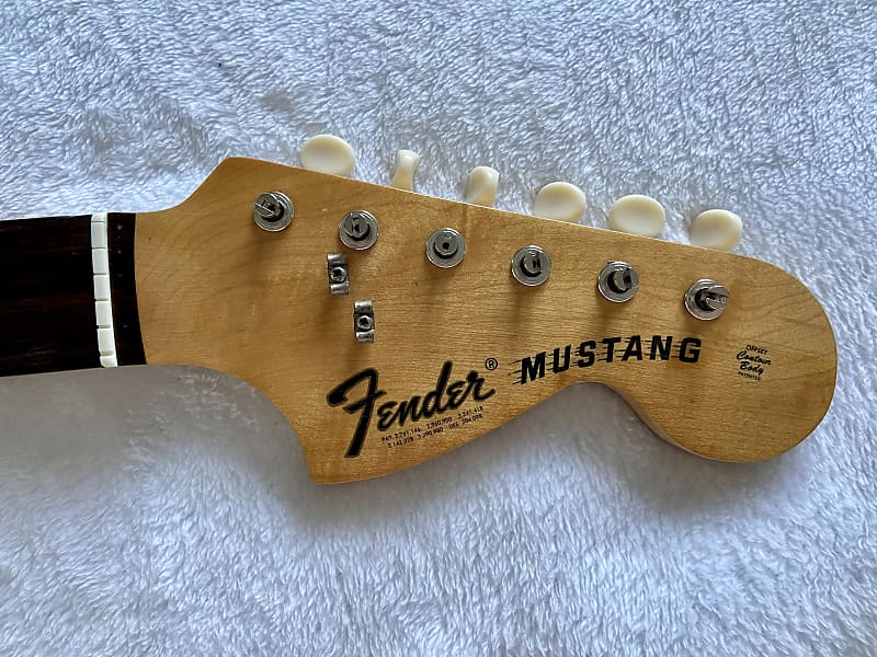 Fender Mustang neck 1975 vintage very clean LH nut | Reverb