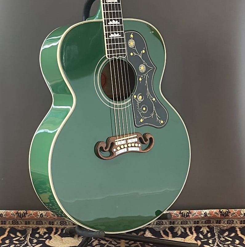 1999 Gibson SJ-200 - Custom Green Finish | Reverb