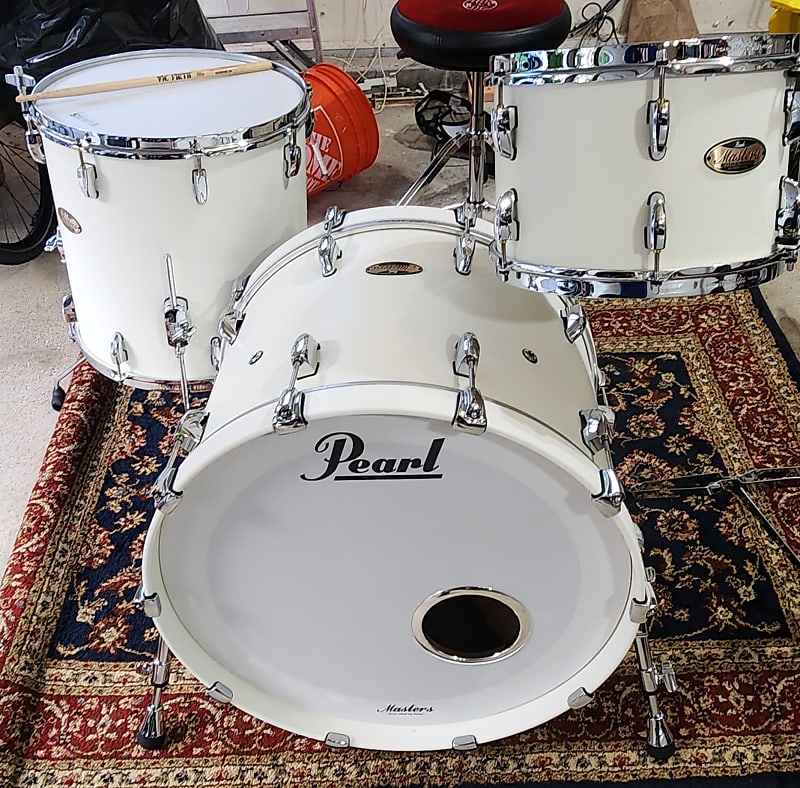 Pearl Masters Maple Reserve - White Satin 3pc | Reverb