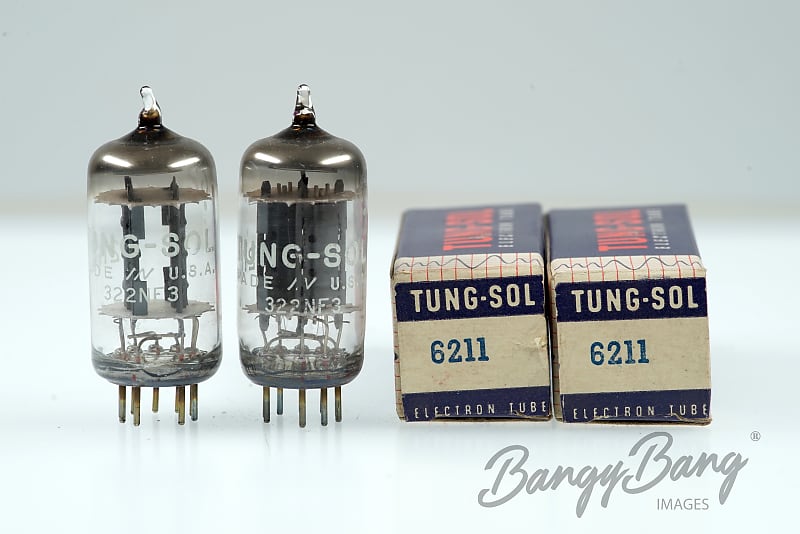 2 Vintage Tung-Sol 6211/6211A Noval Dual Diode Tube Valve- | Reverb