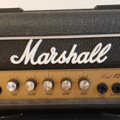 Marshall Lead 12 Mini Stack Amp with both cabinets Black/Gold | Reverb