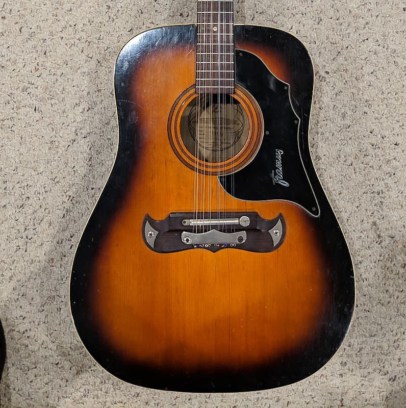Framus 12 String Texan 5/296 Acoustic 1968 Sunburst | Reverb