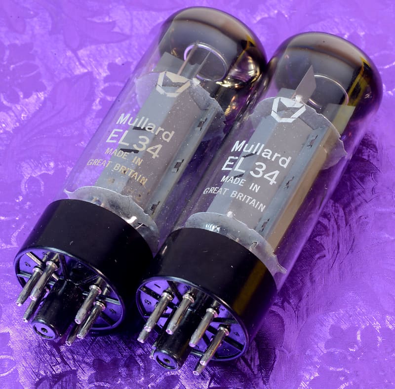 Two EL34 Mullard UK Manufactured '70s Out Of Spec Socket | Reverb