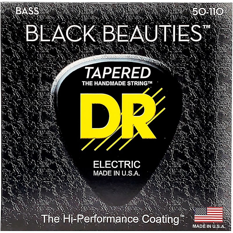 DR Strings BLACK BEAUTIES Taper Coated 4-String Bass Heavy | Reverb