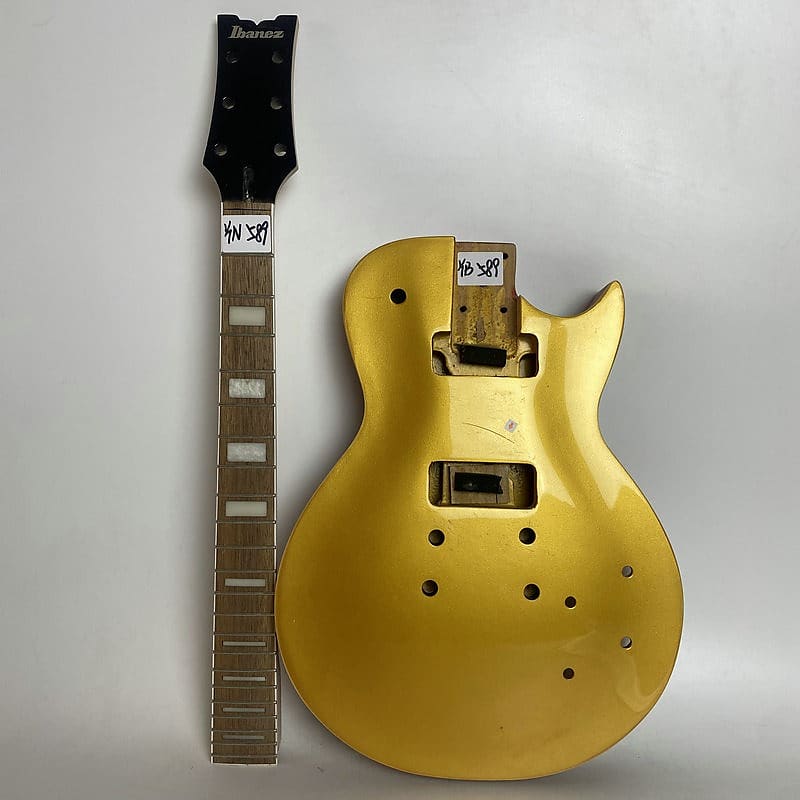 Ibanez Guitar Maple Wood Neck with Metallic Gold Body | Reverb