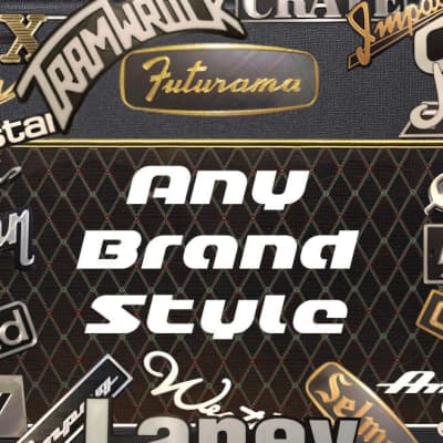 Custom Amplifier Badges Emblems Amp Cab Logo Sign Text in | Reverb