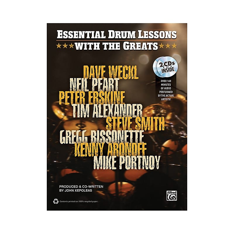 Alfred Essential Drum Lessons with the Greats Book & CD | Reverb