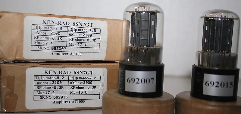 JAN 6SN7GT VT231 KENRAD Mil Grade made In U.S.A amplitrex | Reverb