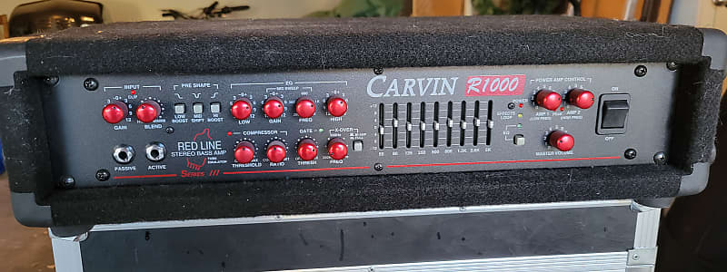 Carvin R 1000 Black / Red Knobs | Reverb