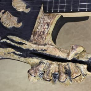 Mr Scary original George Lynch Skull and Bones Guitar - Hand | Reverb
