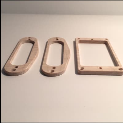 Guilford Flame Maple H-S-S Flat pickup ring set - USA Natural | Reverb