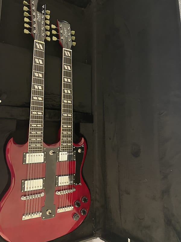 Cozart 6/12 string Double neck 2000’s - Cherry | Reverb