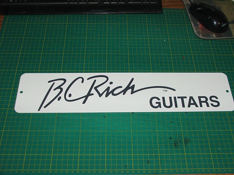 B.C. Rich Guitars Metal studio wall sign | Reverb