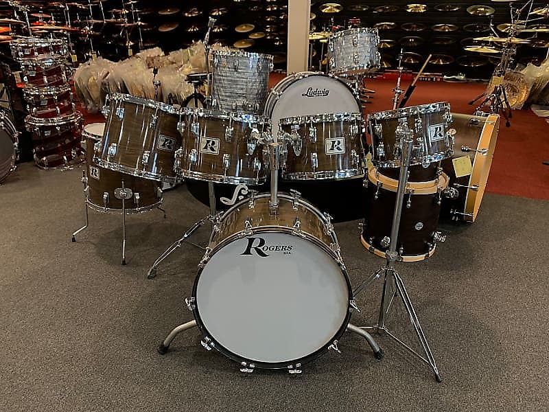 Rogers 6 Piece Koa Big R Badge Drum Set Kit set | Reverb