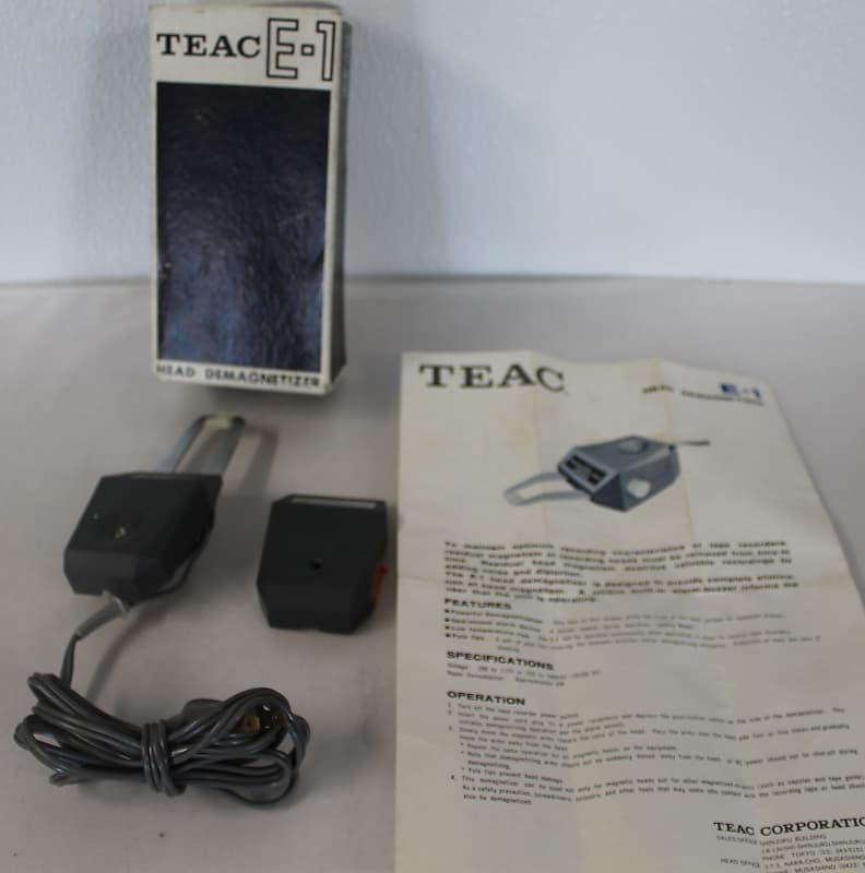 Vintage Teac E-1 Head Demagnetizer with Original Box and | Reverb