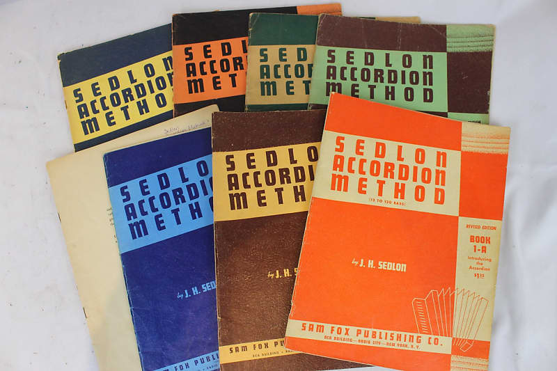 Lot of 8 Used Piano Accordion Music Books - Sedlon Accordion | Reverb