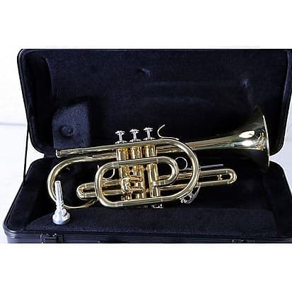 Stagg Bb Cornet w/ Brass Body, M-bore & ABS Case | Reverb