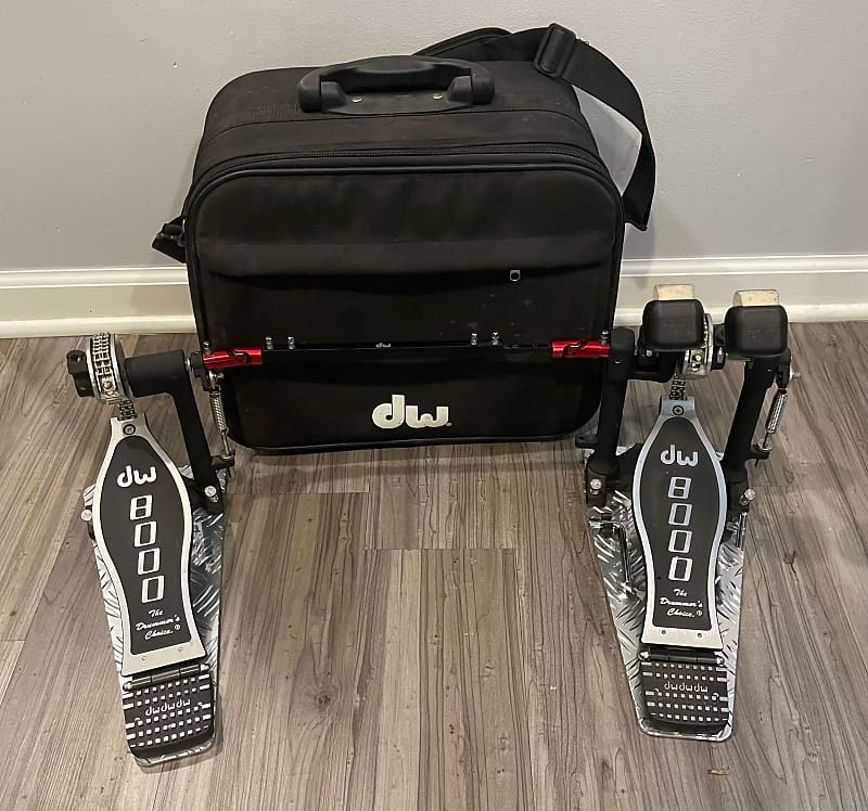DW 8000 Double Bass Drum Pedal + Case Beaters Wrench | Reverb