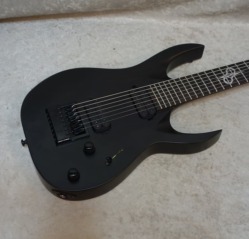 Solar A1.7C 7 string electric guitar in satin black finish | Reverb