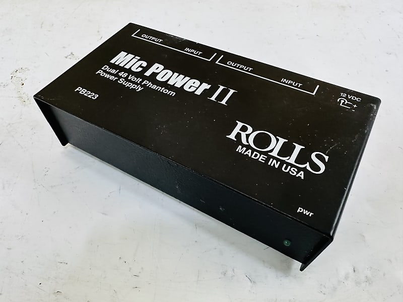 Rolls Mic Power II PB223 Dual 48 Volt Phantom Power Supply | Reverb