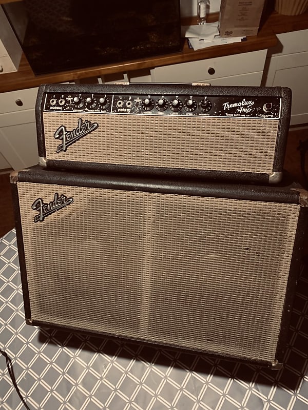 Fender Tremolux 2-Channel 35-Watt 2x10" Piggyback Guitar Amp | Reverb