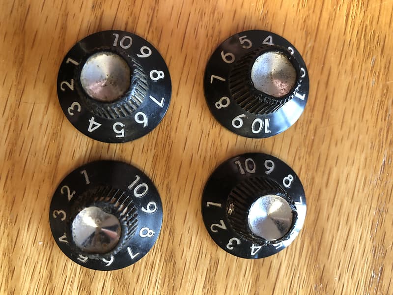 Vintage 60’s Fender amplifier knobs x4 | Reverb