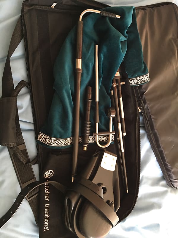 Carbony Uilleann (Irish) bag pipe half set complete - drones | Reverb