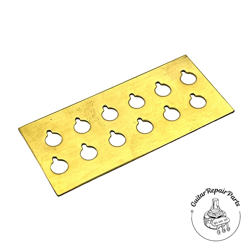 Mitchel's PlateMate PM12 For Martin 12-String Spacing- Brass | Reverb