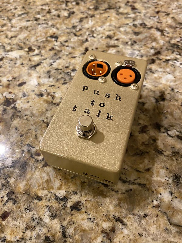 c{m push to talk XLR handmade pedal, gold screws | Reverb