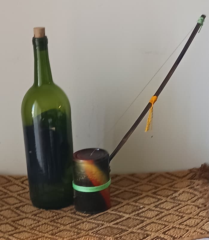 Modified portable earth bow (gutbucket/gayumba/tingotalango) | Reverb
