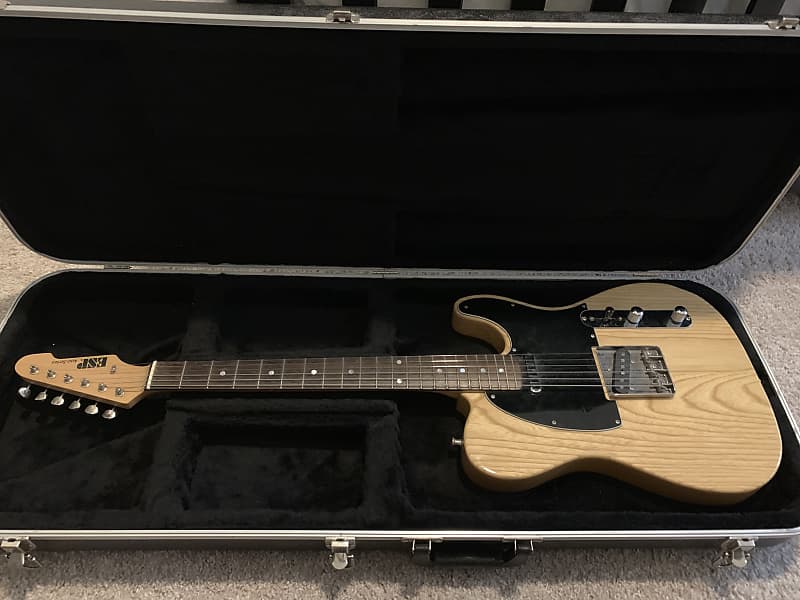 ESP Series 400 Telecaster 1980's Natural Wood/Black | Reverb