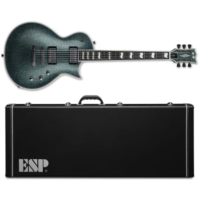 ESP EII ECSWS Snow White Satin Eclipse W/EMG PU's & Case Made | Reverb
