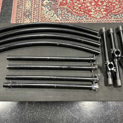 Custom Black 3-Sided Curved Drum Rack with Extras | Reverb