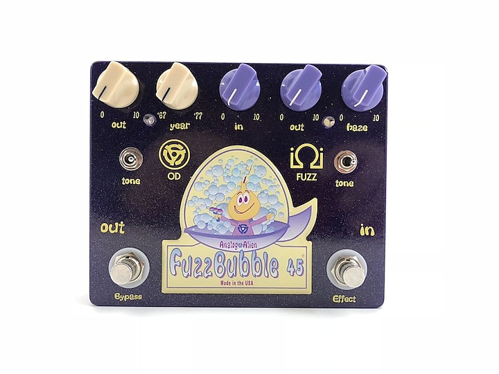 Analog Alien Fuzzbubble-45 (Overdrive/Fuzz Pedal) 2021 Purple | Reverb
