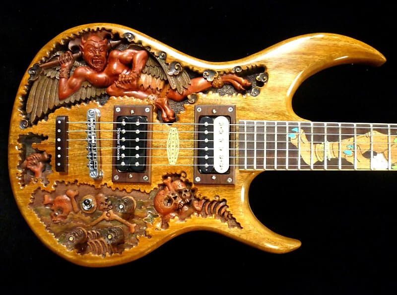 Blueberry Handmade Electric Guitar Devil with Seymour | Reverb Canada