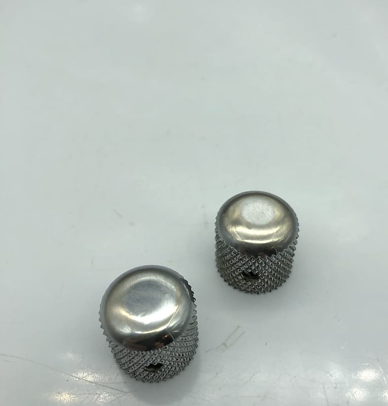 Fender Vintage Style Domed Telecaster Knobs Relic’d Chrome | Reverb