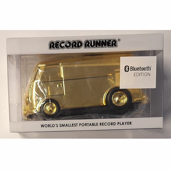 Record Runner Bluetooth Portable Vinyl Record Player (gold | Reverb